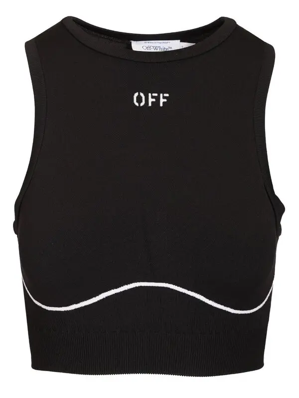 Off-White Off-stamp Sports Bra - Black