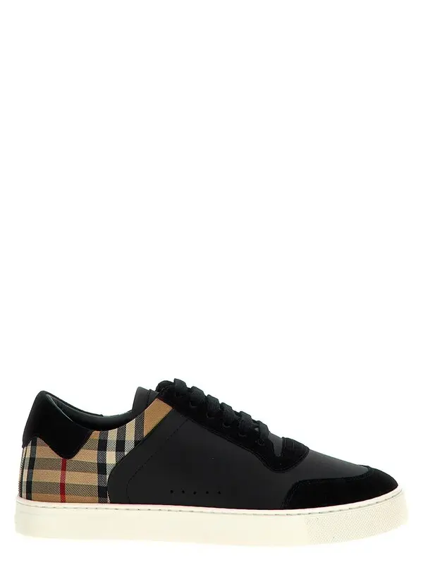 Burberry Check Insert Sneakers - Black