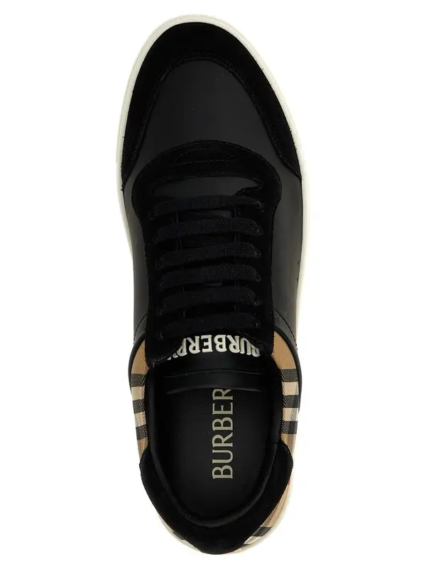 Burberry Check Insert Sneakers - Black
