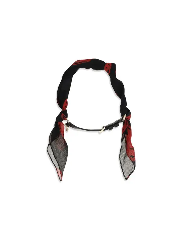 Alexander McQueen Double-wrap Skull Scarf Bracelet - Black