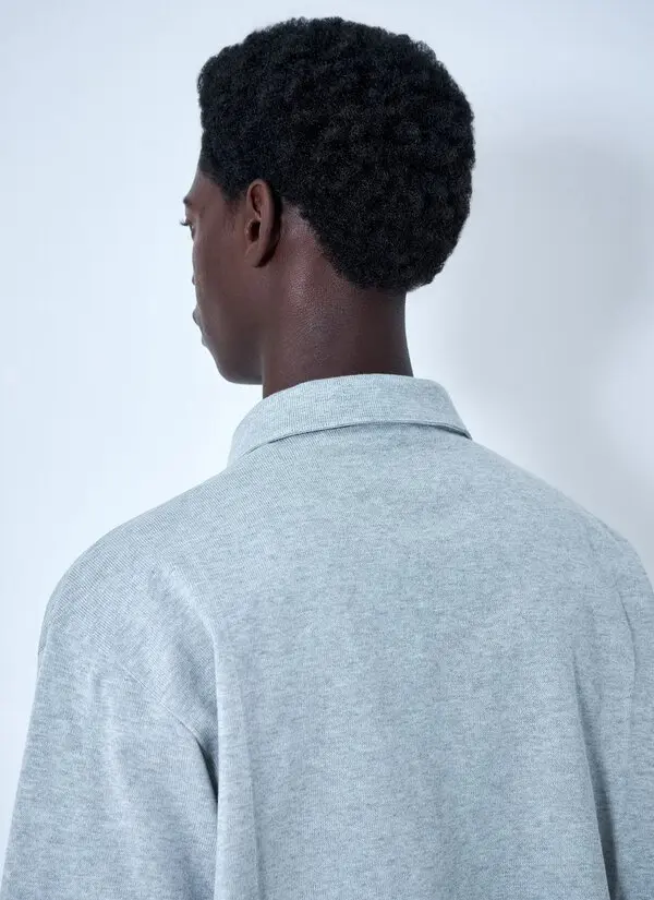 Miu Miu Half-zip Polo Shirt - Gray