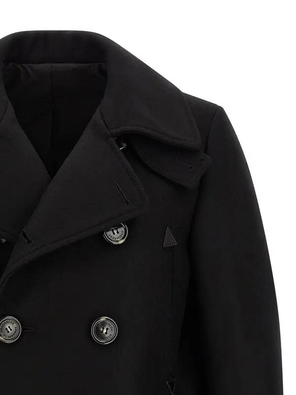 Dsquared2 Double-breasted Wool Coat - Black