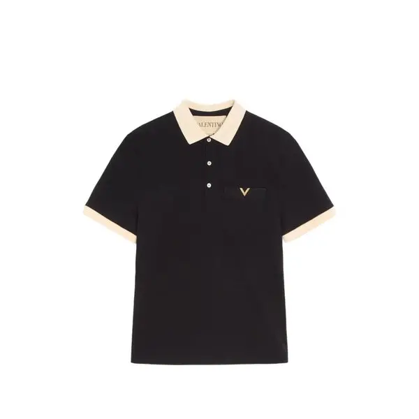 Valentino Garavani Polo Shirts - Black