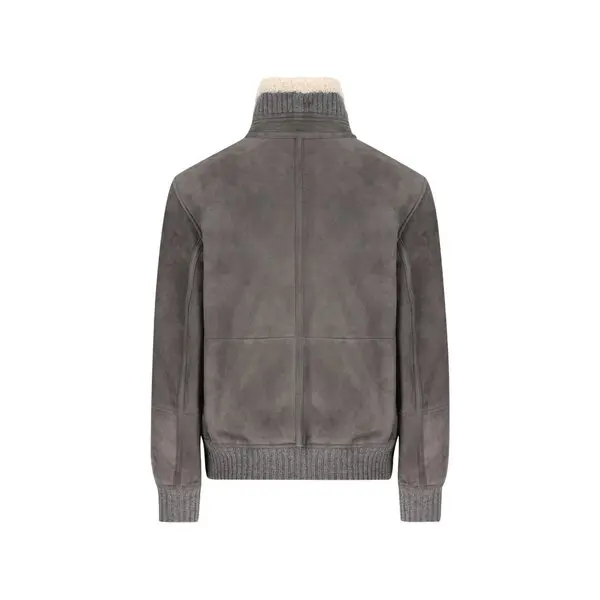 Brunello Cucinelli Grey Jackets Bomber Jackets