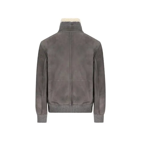 Brunello Cucinelli Grey Jackets Bomber Jackets - Gray