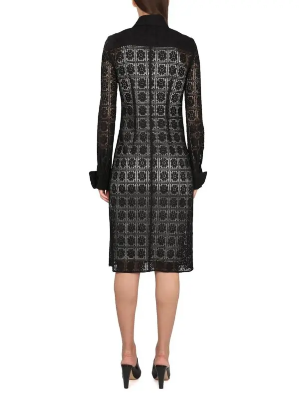 Max Mara Lace Long Sleeve Shirt Dress