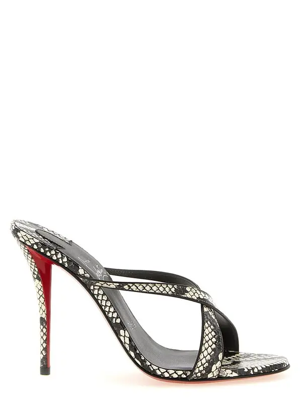 CHRISTIAN LOUBOUTIN Mulazee Cross' Sandals - Gray