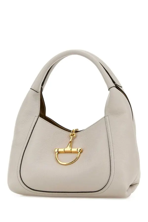 Gucci Light Grey Leather Shoulder Bag