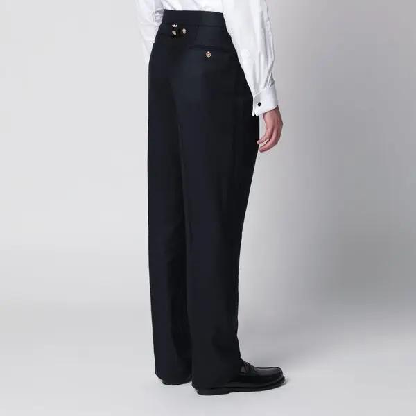 Thom Browne Navy Wool Trousers