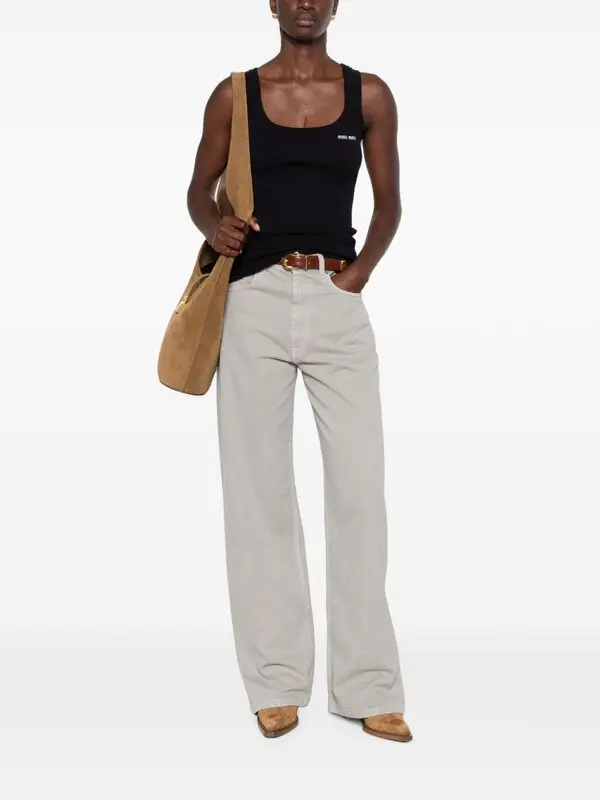 Miu Miu Logo Cotton Tank Top