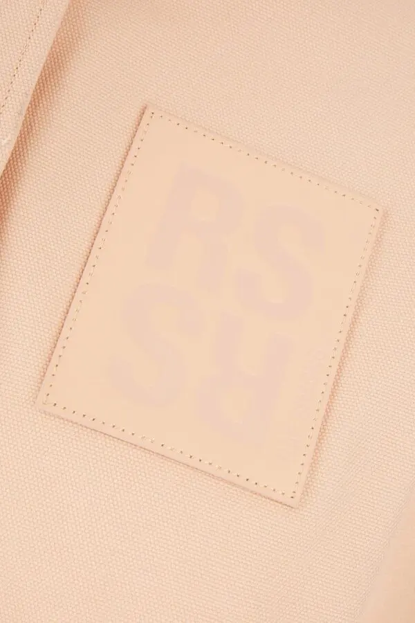 Raf Simons Cropped Button-up Shirt With Logo Patch