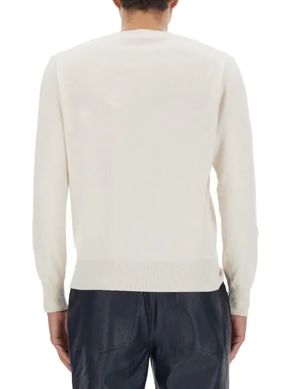 VIVIENNE WESTWOOD Cotton And Cashmere Logo Jersey - Cream