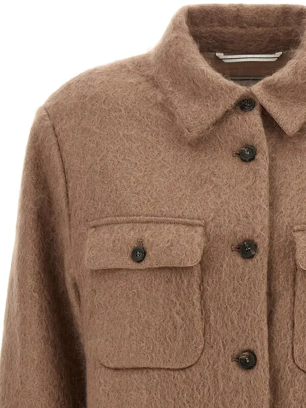 Peserico Bouclé Overshirt - Cream