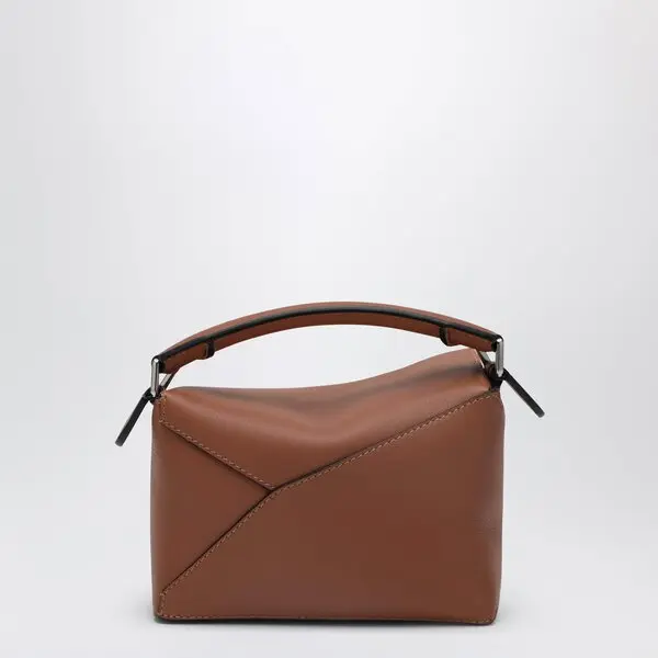 Loewe Puzzle Edge Mini Bag In Grained Leather - Brown