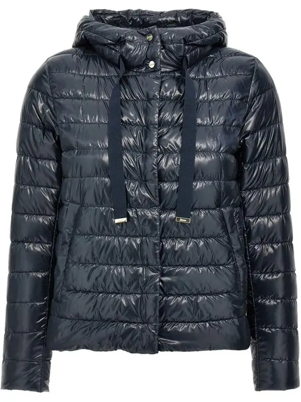 Herno Ultralight Hooded Quilted Jacket - Blue