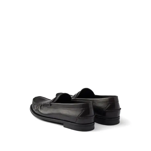Prada Antiqued Leather Loafers