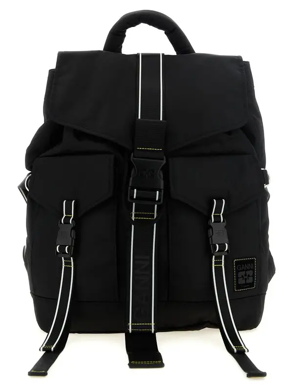 GANNI Re-tech' Backpack - Black