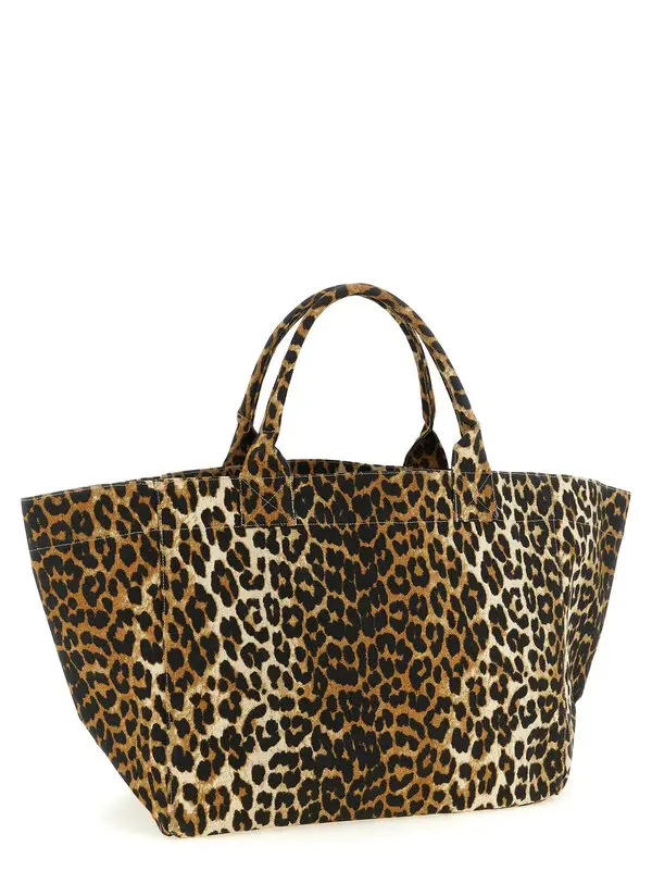 GANNI Leopard Xxl' Shopping Bag