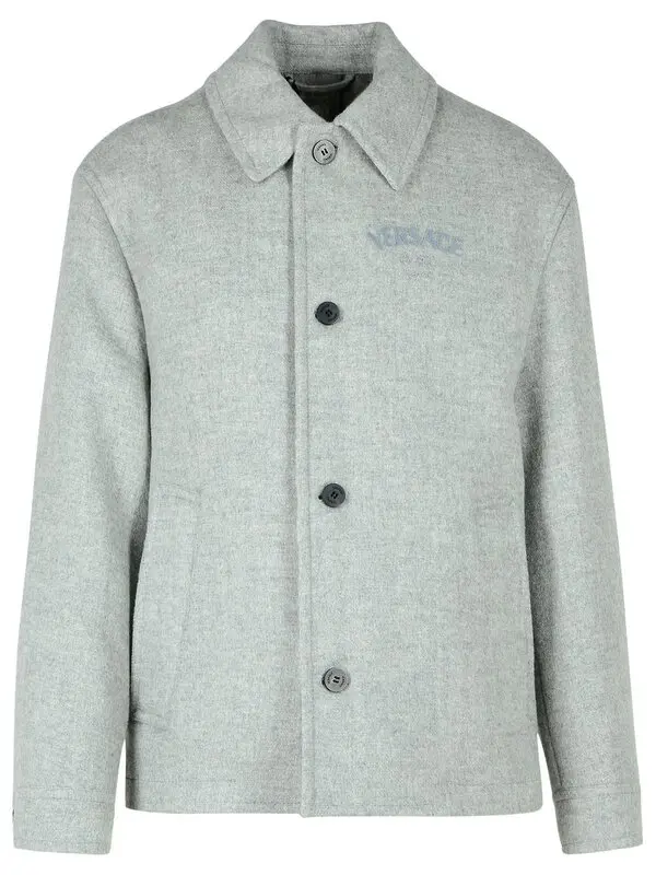 Versace Grey Wool Jacket