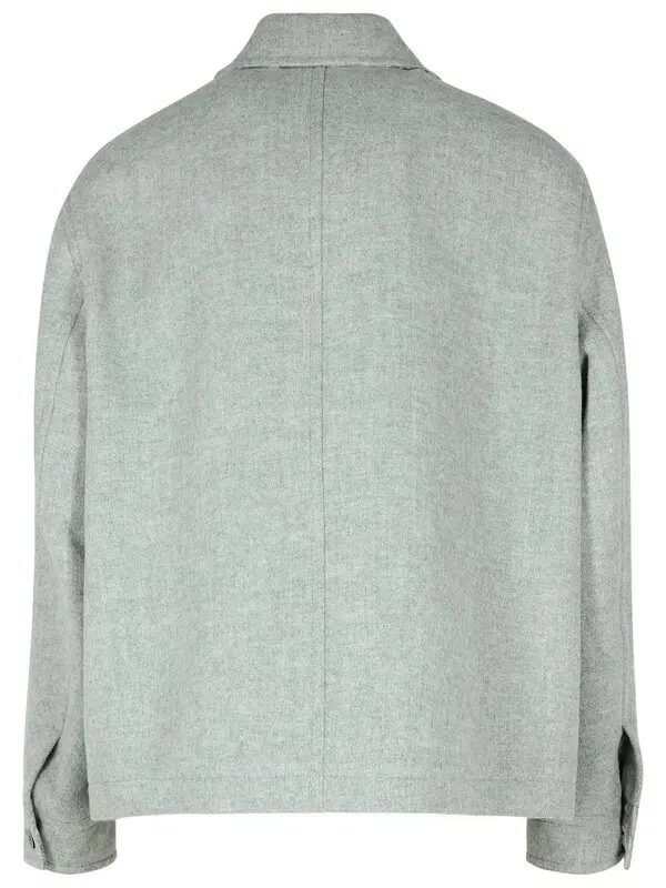 Versace Virgin Wool And Cashmere Jacket - Gray