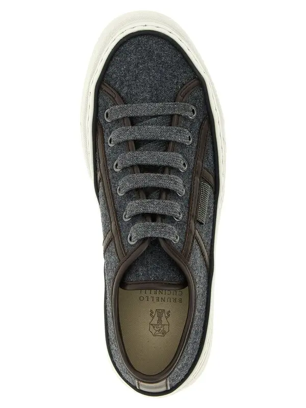 Brunello Cucinelli Shiny Tab' Sneakers