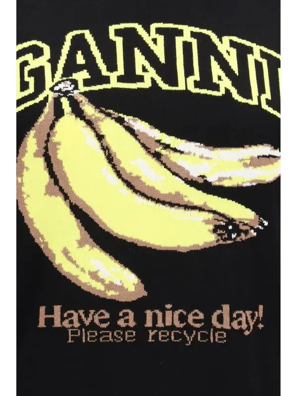 GANNI Banana-print Sweater
