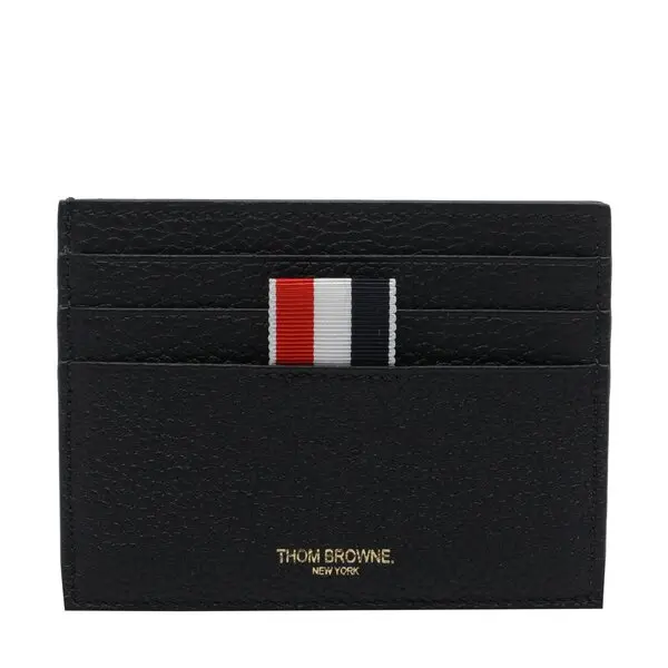 Thom Browne Logo Single Card Holder - Black