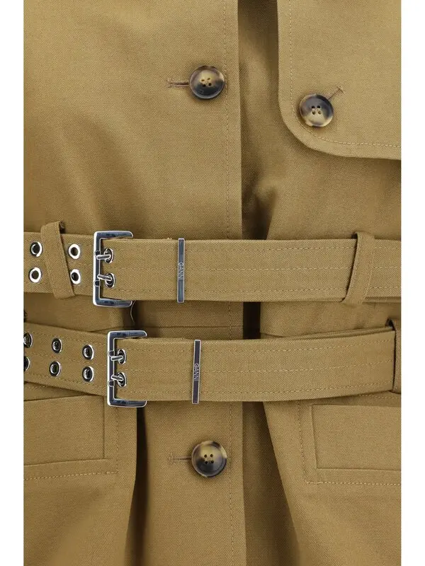 GANNI Canvas Jacket - Cream