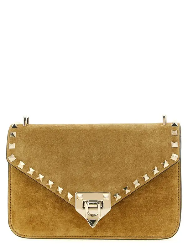 Valentino Garavani Rockstud Small Shoulder Bag - Cream