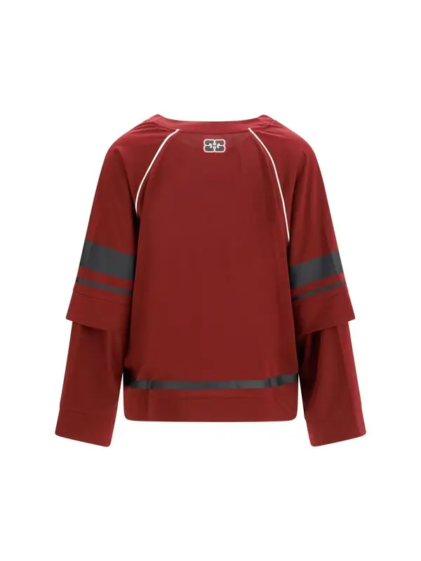 GANNI Cocora Double-layer Long-sleeve T-shirt - Multicolor
