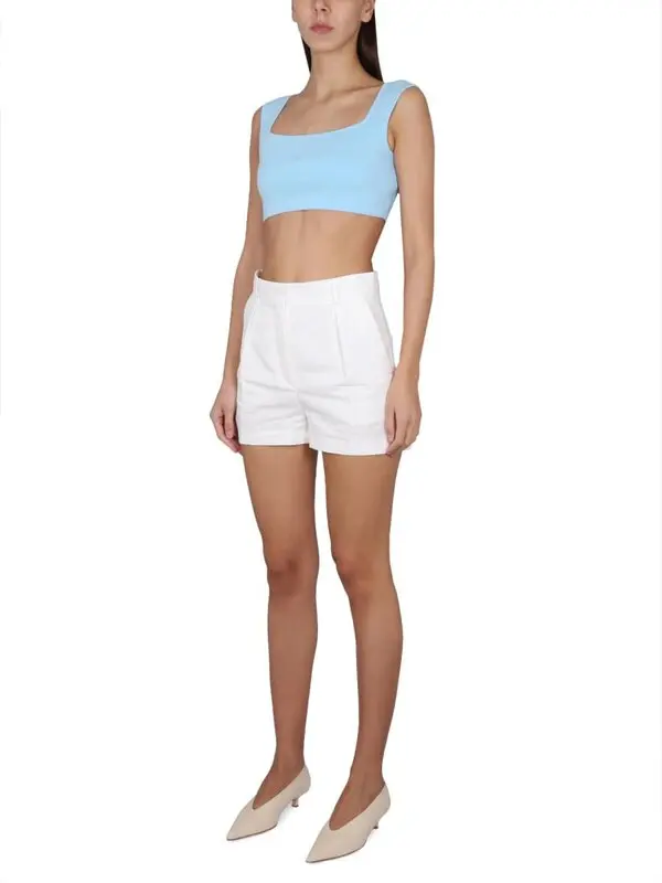 Max Mara Cropped Square Neck Tank Top - Multicolor