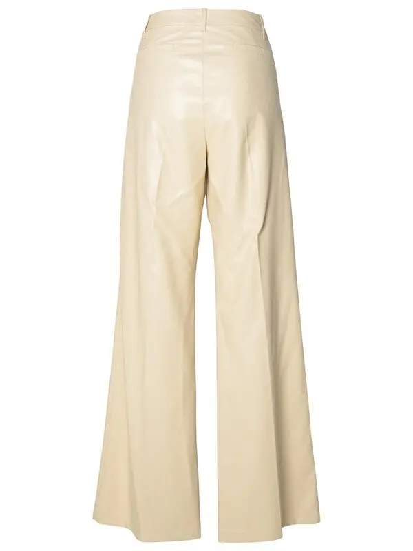 STAND STUDIO Ivory Polyurethane Blend Trousers