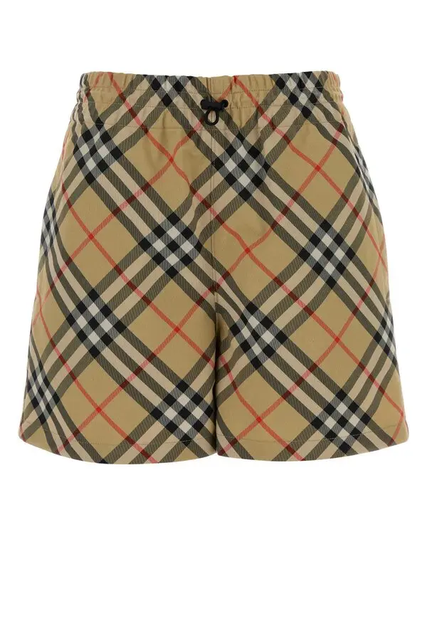Burberry Embroidered Canvas Shorts
