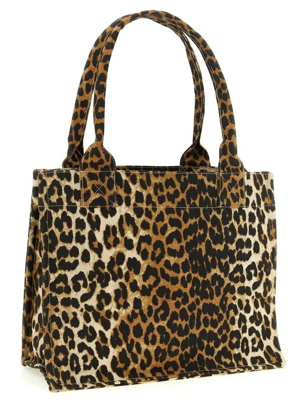 GANNI Leopard' Large Shopping Bag