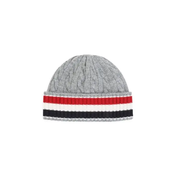 Thom Browne Cable-knit Beanie - Gray