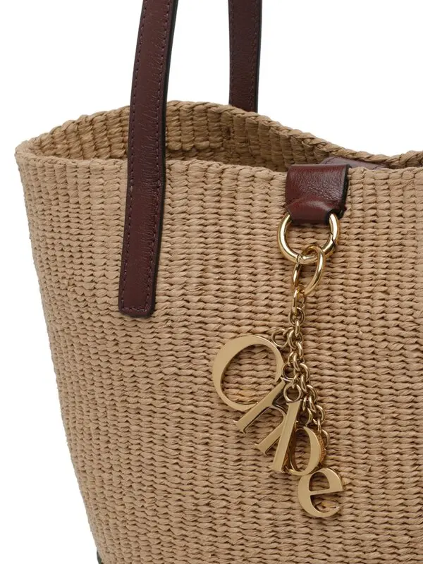 Chloé Charms Rafia Basket Bag
