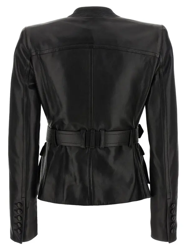 Balmain Leather Jacket - Black