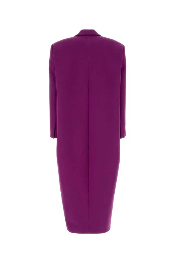 Balenciaga Gabardine Overcoat - Purple