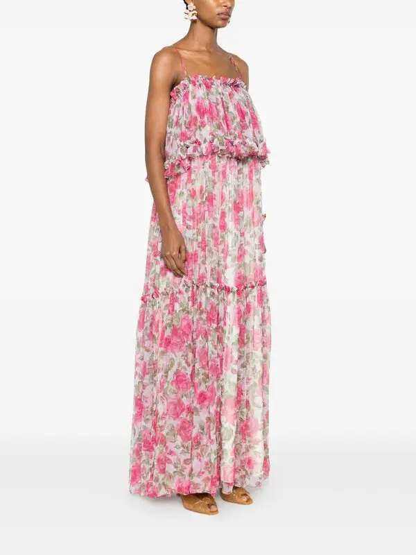 Chloé Silk Long Dress - Multicolor