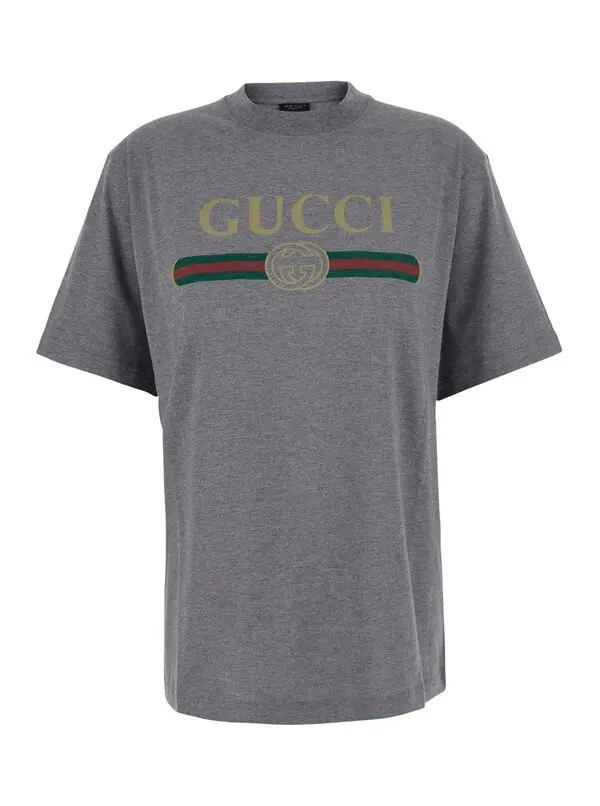 Gucci Cotton Logo Print T-shirt - Multicolor