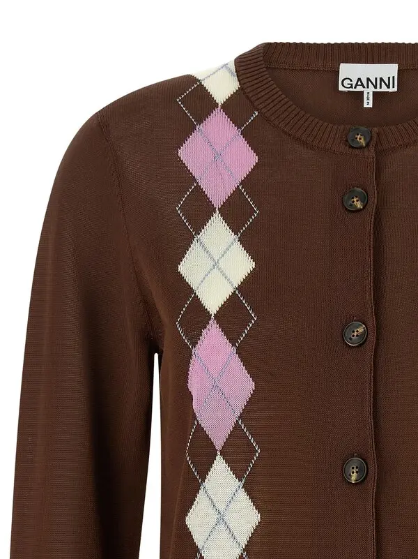 GANNI Argyle' Cardigan