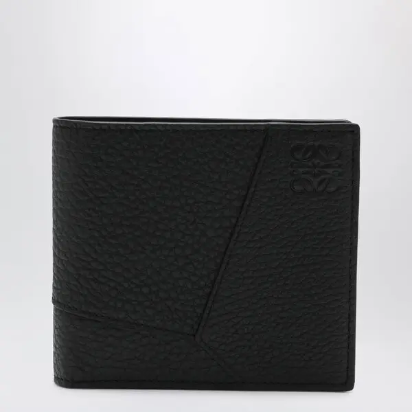 Loewe Grained Leather Puzzle Bi-fold Wallet - Black