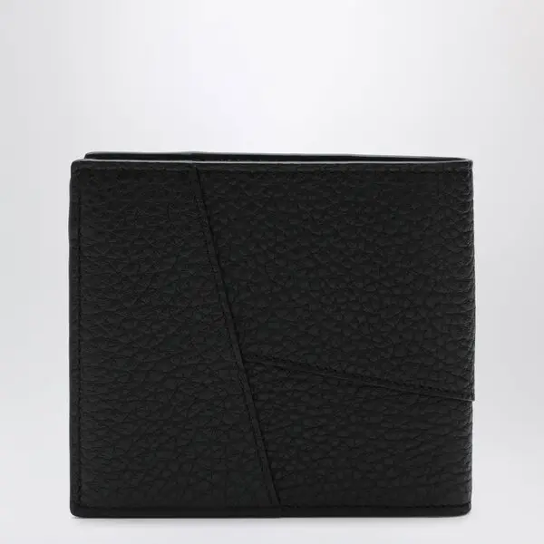 Loewe Grained Leather Puzzle Bi-fold Wallet - Black