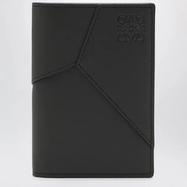 Loewe Dark Grey Leather Puzzle Bi-fold Cardholder - Gray
