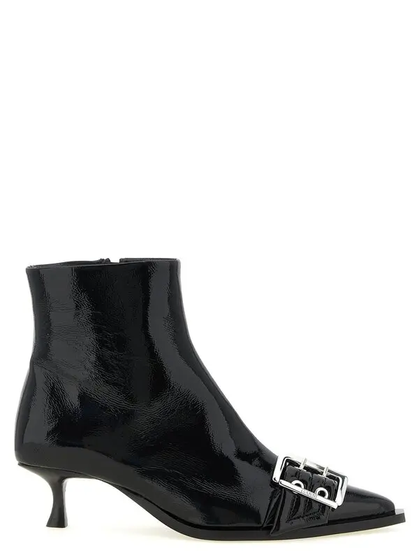 GANNI Buckle' Ankle Boots - Black