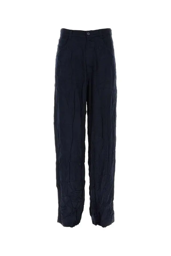 Balenciaga Dark Bue Satin 5 Pocket Pant