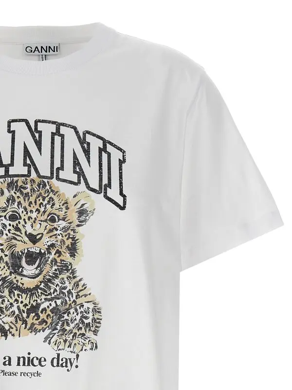 GANNI Leopard' T-shirt