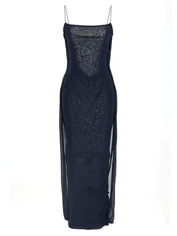 Jacquemus La Robe Maille Plumetis' Dress - Blue