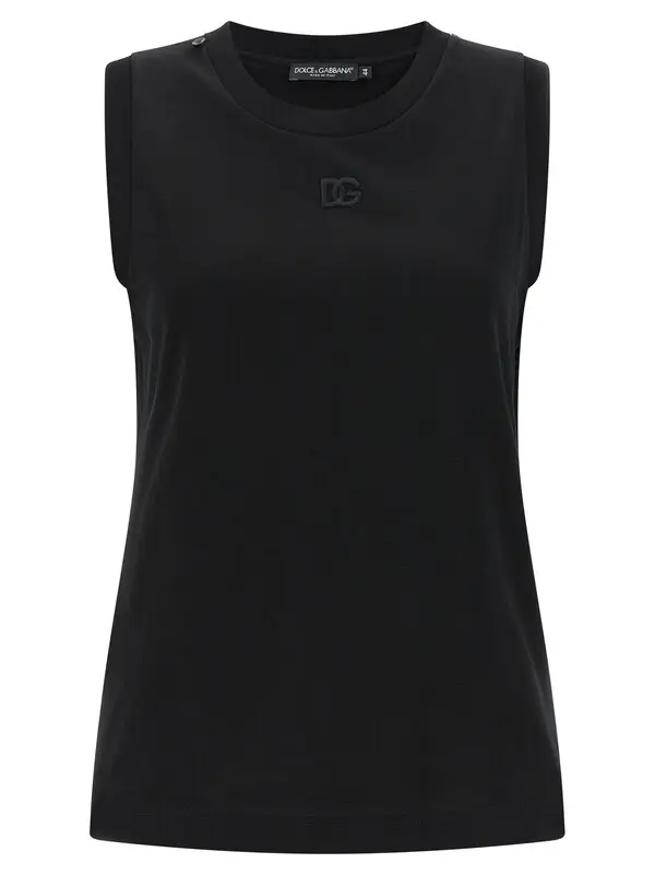 Dolce & Gabbana Sleeveless T-shirt With Scarf