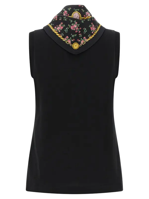 Dolce & Gabbana Sleeveless T-shirt With Scarf